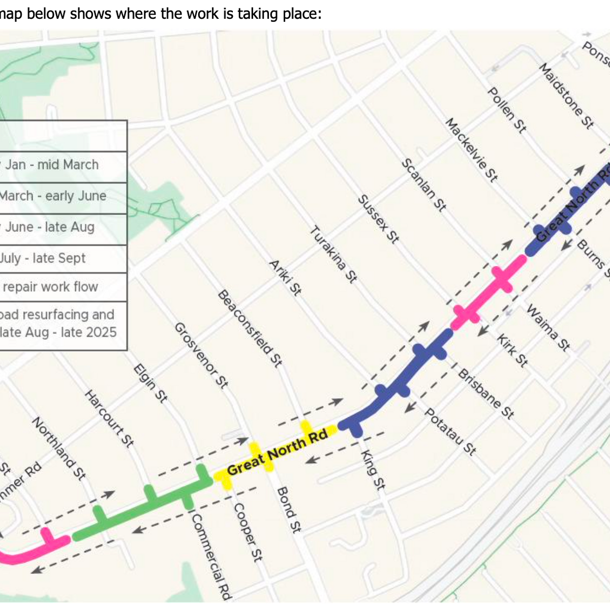 Great North Road as part of the Great North Road Improvements project ...